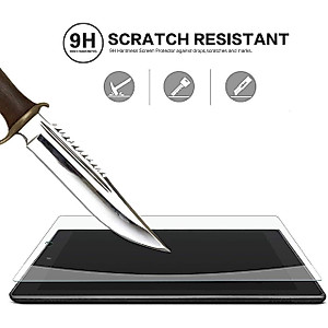 TiKeDa [3-Pack Screen Protector for Amazon Kindle Fire HD 8 (2018/2017/2016 Release) Hard Tempered Glass/HD/9H Hardness High Definition Clear-Not Fit Fire HD 8 2020