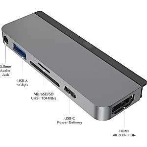 HyperDrive 6-in-1 USB-C Hub for iPad Pro, Space Gray