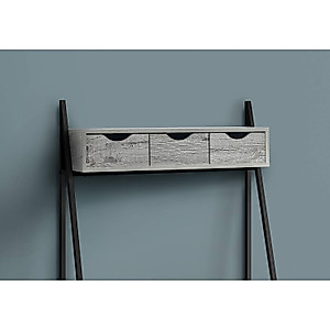 Monarch Specialties 7331 Computer Desk, Home Office, Laptop, Leaning, Storage Drawers, 32" L, Work, Metal, Laminate, Grey, Black, Contemporary, Modern Desk-32, 31.5" L x 19" W x 61.25" H