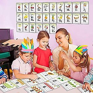 36 Classroom Alphabet Bulletin Board Set Alphabet Line for Classroom Wall ABC and Number Strip Border Alphabet Posters Kids Educational Learning Card for Kindergarten Preschool Classroom Decorations