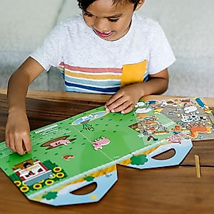Melissa & Doug Puffy Sticker Play Set - On the Farm - 52 Reusable Stickers, 2 Fold-Out Scenes - FSC Certified