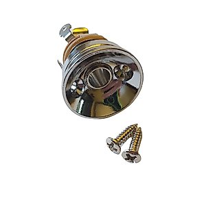 Chrome Electrosocket Jackplate with Pure Tone Full-contact Output Jack