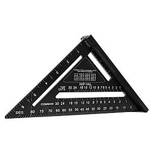 WEN ME777L 7-Inch Magnetic Rafter Square Layout Tool with Laser-Etched Scale, Silver