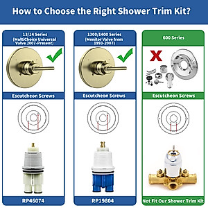 Replacement for Delta Trinsic 14 Series Single-Function Champagne Bronze Shower Valve Trim Kit, Shower Handle, Champagne Bronze Shower Trim Kit T14059-CZ (Cartridge and Valve Not Included)