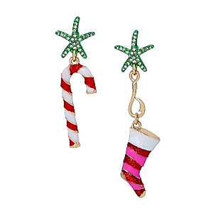 Betsey Starfish Mismatched Drop Earrings