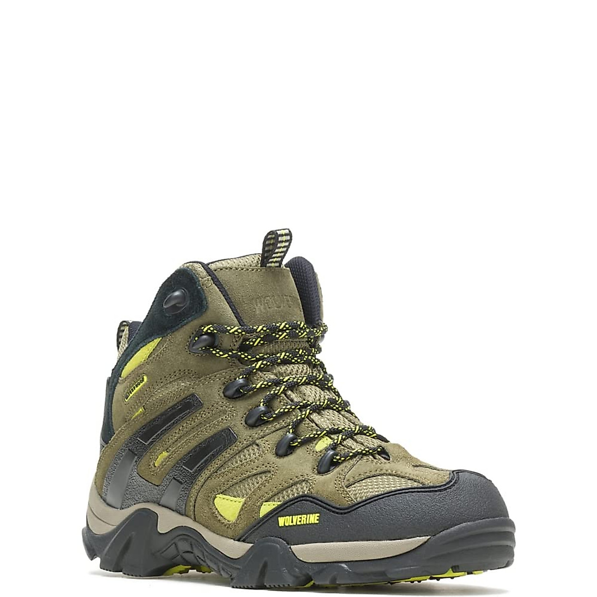 Wolverine Men's Wilderness Waterproof Hiking Boot, Olive, 8