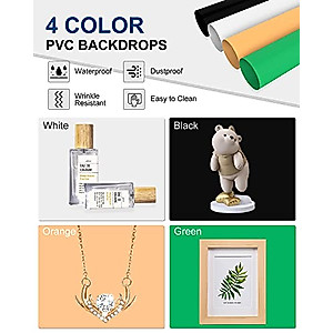 PULUZ Photo Studio Soft Box,16x16 inches Portable Light Box Photography Shooting Tent Kit with Hight CRI 480 LED Lights & 4 Color Backdrops for Product Photography