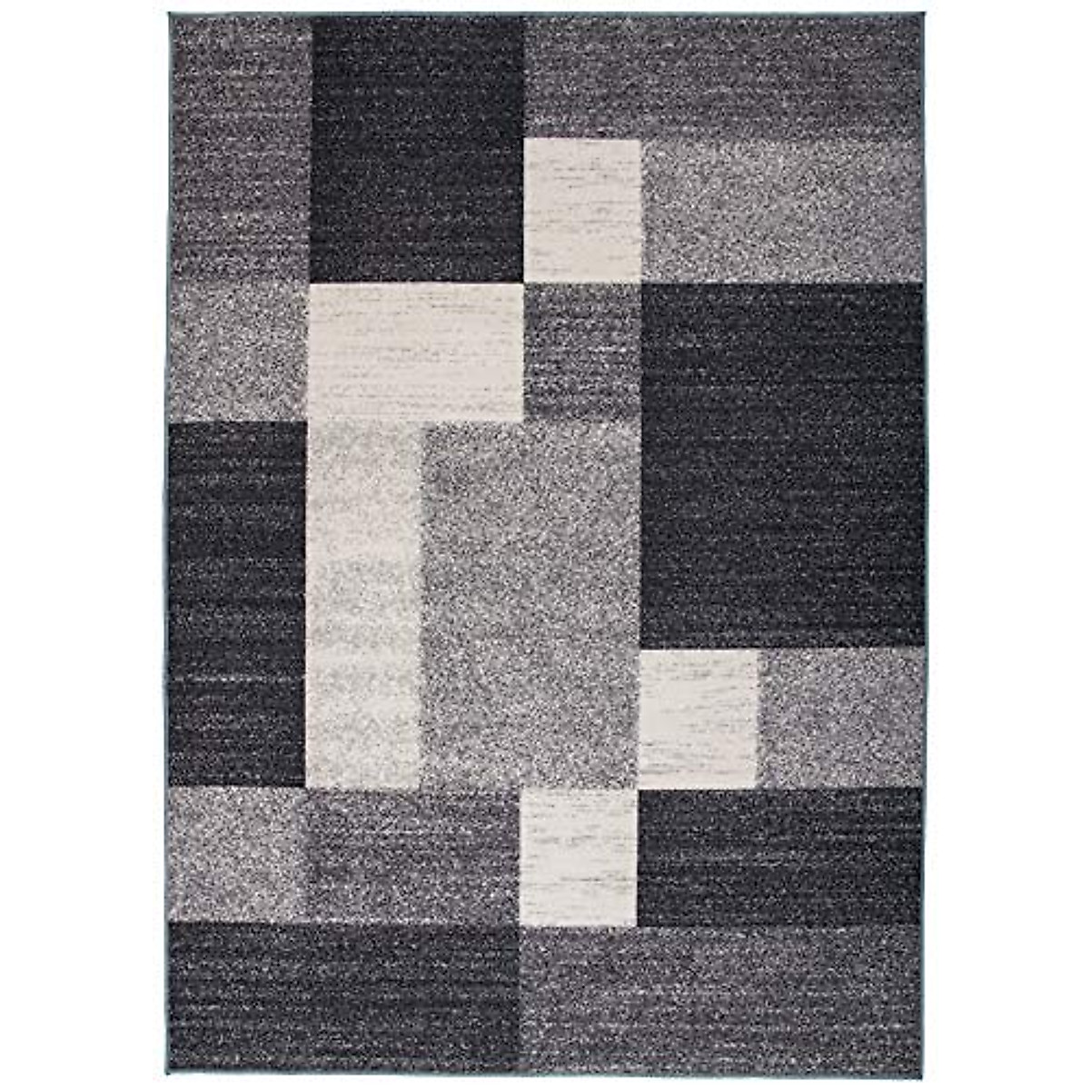 Rugshop Modern Boxes Design Non-Slip (Non-Skid) Area Rug 5 X 7 (5' 3" X 7' 3") Gray