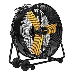 MASTER 24 Inch Industrial High Velocity Barrel Fan - Direct Drive, All-Metal Construction with Steel-Coated Safety Grill, 2 Speed Settings, Tiltable (MAC-24DCT)