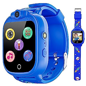 PROGRACE Kids Watch for Boys - IPS Touch Screen Smart Watch for Kids Toddler Toys Watch with 90° Rotatable Camera Music Pedometer Alarm Clock Calculator Flashlight Birthday Gifts for 4-12 Years Old