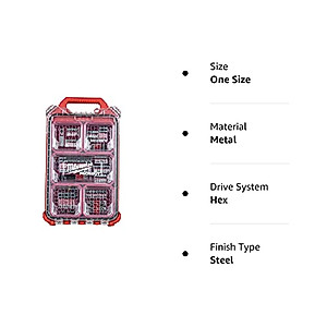 MilwaukeeTool 48-32-4082 Impact-Duty Alloy Steel Driver Bit Set with PACKOUT Case (100-Piece)