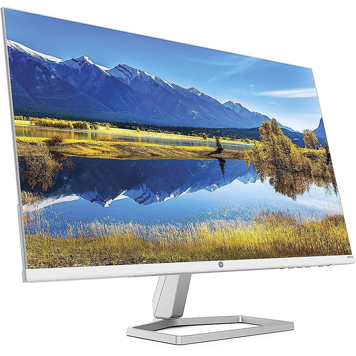 HP 27" Monitor FHD IPS LED Backlit with Audio White Color, Display Features: On-Screen Controls; AMD FreeSync™; Low Blue Light Mode; Dual Speakers (2W per Channel). M27fwa