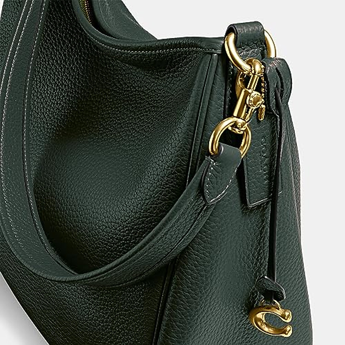 Coach Soft Pebble Leather Cary Shoulder Bag Amazon Green One Size