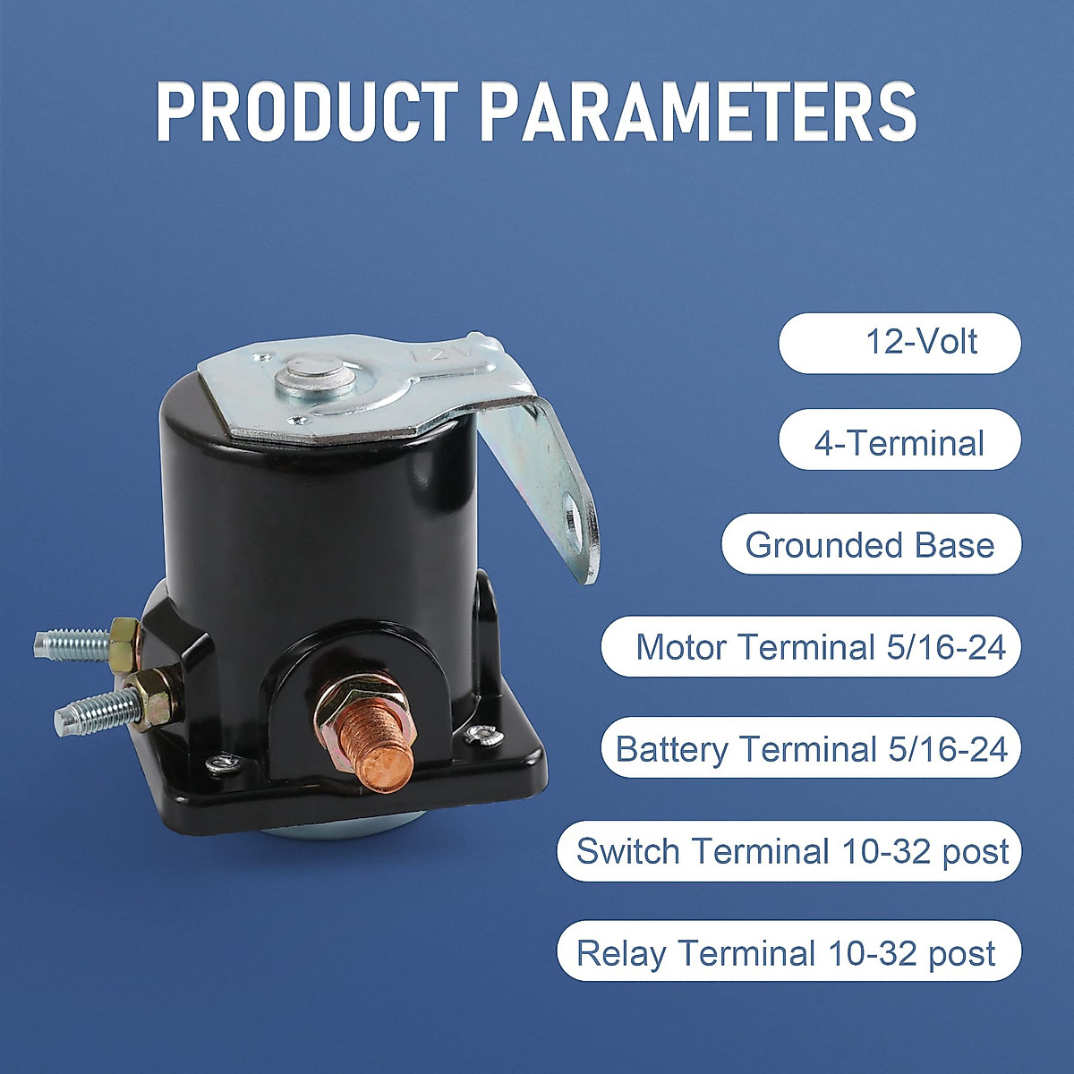 JDMSPEED New Starter Solenoid Relay SW-3 Replacement for Ford Jeep Lincoln Mercury 1958-1991 Replaces C6AF, C7AF, C3912, C9AF, D2AF11450AA, 50-430, B-6A-11450A SW3 12V Black