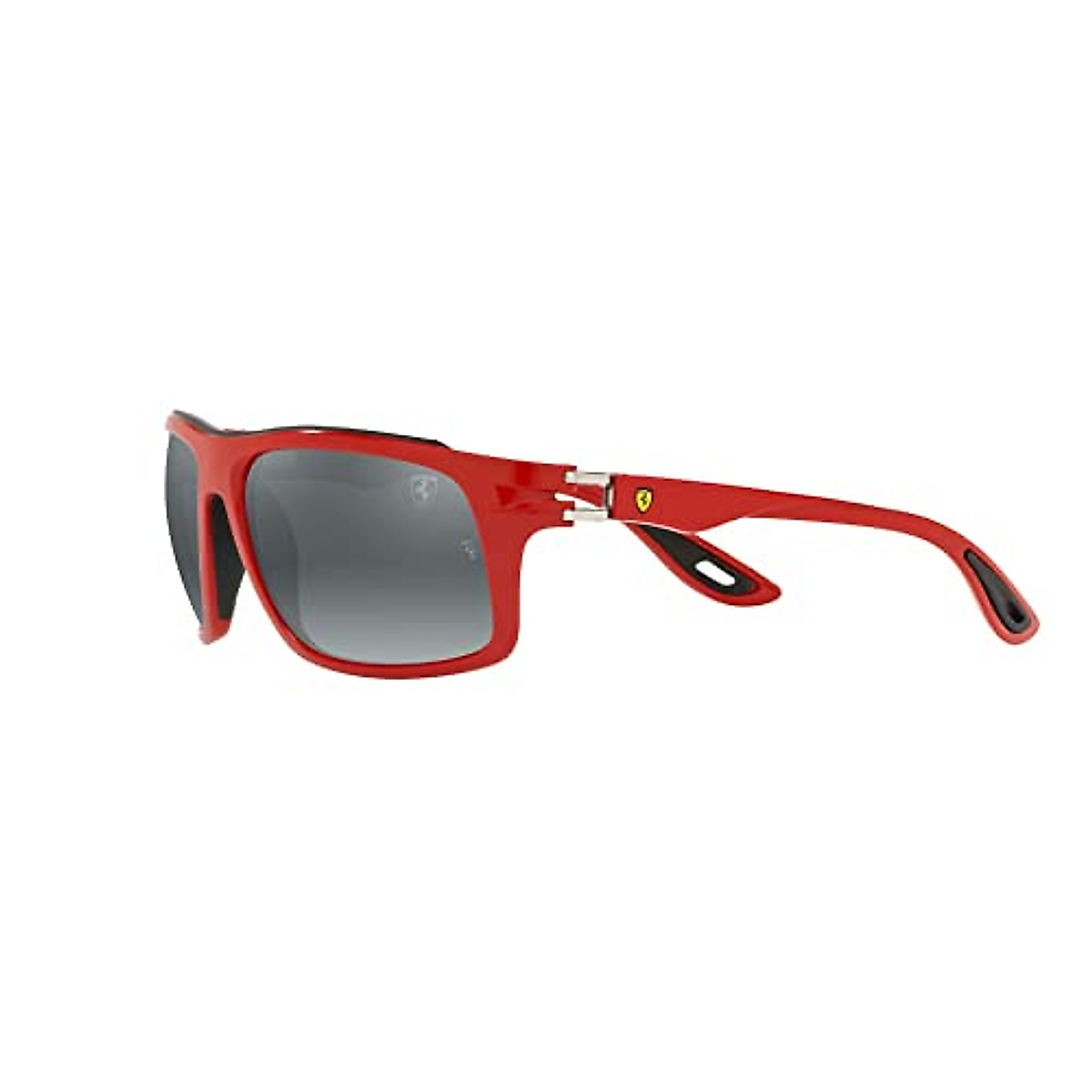 Ray-Ban RB4364M Scuderia Ferrari Collection Aviator Sunglasses, Red/Grey Mirrored Silver Gradient, 61 mm
