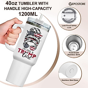 GEPOSTORE American Girls Tumbler 40oz with Handle, Nutrition Facts Girl Tumbler Cup, Patriots Gift for Girls, Birthday Gifts for Teen Girls