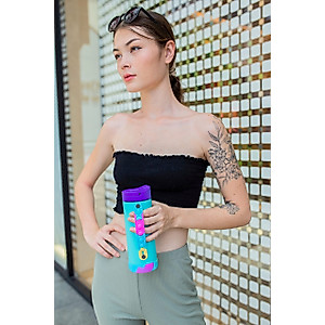 Iconic Pop 14oz Sport Bottle, Strap Pack, Party Colors - Lavender, Robin's Egg & Rainbow