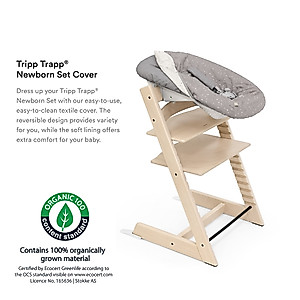 Tripp Trapp Newborn Set Cover, Sweet Hearts - Add Style & Convenience to Your Tripp Trapp Newborn Set - Machine Washable + Reversible - Made with Organic Cotton