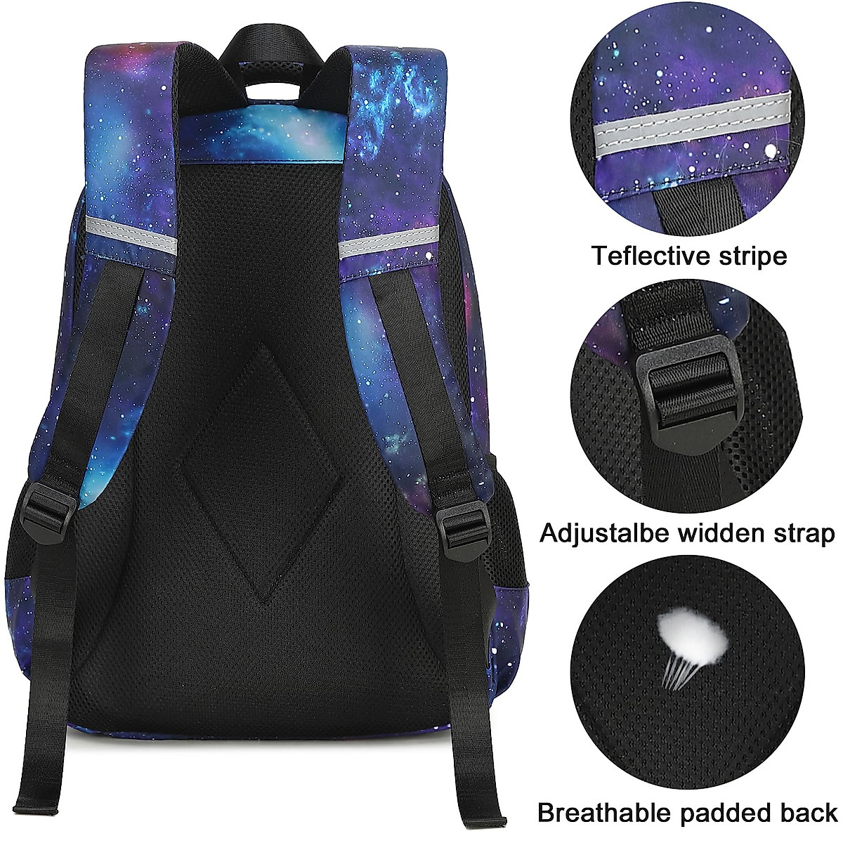 LEDAOU School Backpack Teen Boys Kids Bookbag Daypack School Bag (Baseball)