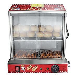 ANFIRE Hot Dog Steamer with Bun Warmer Machine Commercial Hot Dog Hut