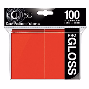 Ultra Pro E-15604 Eclipse Gloss Standard Sleeves (100 Pack) -Apple Red
