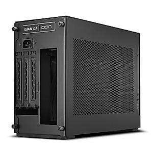 Lian Li A4-H2O Small Case - Mini ITX - Aluminum Exterior & SPCC Steel Interior - PCIe 4.0 - Easy AIO Installation - Supports SFX/SFX-L Power Supply (A4-H2O A4 BLACK)