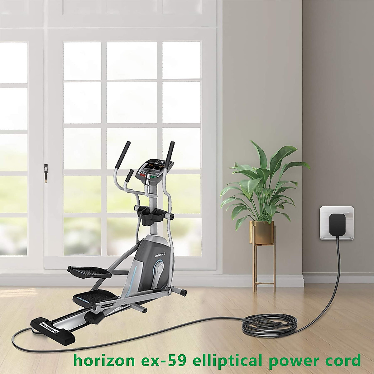 Replacement for Horizon Elliptical Power Cord for Horizon EX-59 Elliptical EX59 EX 59 EX-69 Fitness 12V AC Adapter