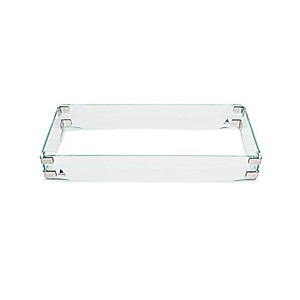 Outland Fire Table Tempered Glass Wind Guard Fence for Outland Series 401/403 Outdoor Propane Fire Pit Tables, Rectangular 29-Inch x 13-Inch x 4.5-Inch - Thick 5/16-Inch Safety Barrier Clear