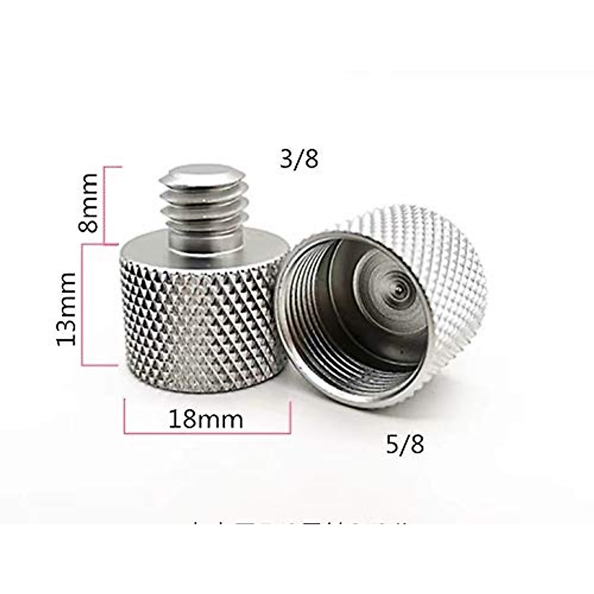 MxTong Mic Stand Adapter 5/8 to 3/8 and 5/8 to 1/4 Mic Thread Screw Adapter Combo Pack For Microphone Mounts and Stands 2 Pack