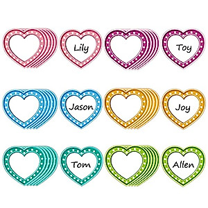 FaCraft 36PCS Colorful Heart Cutouts 5.7"x5.5" Heart Cutouts for Bulletin Board Decorations Hearts Cut Outs Classroom Decor Light Bulb Heart Accents for Classroom or Homeschool Wall Door Decorations