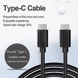 65W 45W Dell Chromebook Charger Replacement, GaN USB-C Laptop Charger for Dell Latitude 5420 7420 5520 7390 7370 5285 5289 5290 7275 7285 7400 7410 5179
