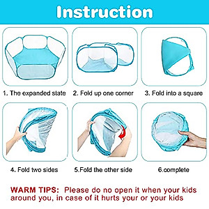 PrimePets Small Animal Cage Tent, Hamster Pet Playpen, Guinea Pig Cage Yard, Waterproof Foldable Outdoor/Indoor Pop Open Exercise Fence, Yard Fence for Baby Chicken Hedgehogs