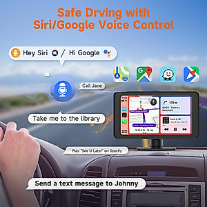 Spedal CL518 CarPlay and Android Auto Wireless Receiver, 2.5K Ultra HD Dash Cam, Bluetooth Audio, Voice Command, Fast Charging