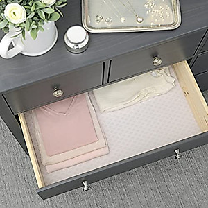 Con-Tact Brand Luxurious Fabric Top Non-Adhesive Drawer and Shelf Protective Liner, 18" x 4', Savoire Pale Grey