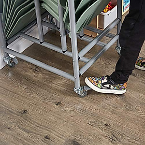 ECR4Kids The Surf Storage Rack, Stores 10 Portable Lap Desks, Flexible Seating, Silver