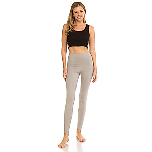 Leggings Depot ActiveFlex Athletic Leggings for Women-HLD (Light Gray, S)
