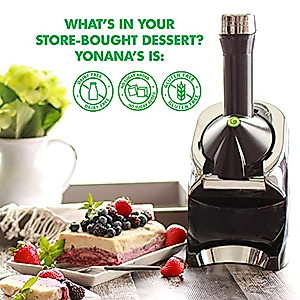 Yonanas 988RD Deluxe Vegan, Dairy-Free Frozen Fruit Soft Serve Maker, Includes 75 Recipes, 200 W, Red