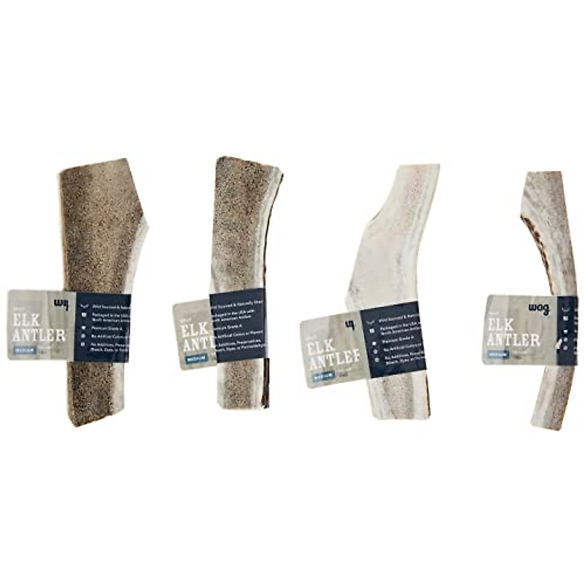 Amazon Brand – Wag Split Elk Antler, Naturally Shed, Medium 6–7.5 inches