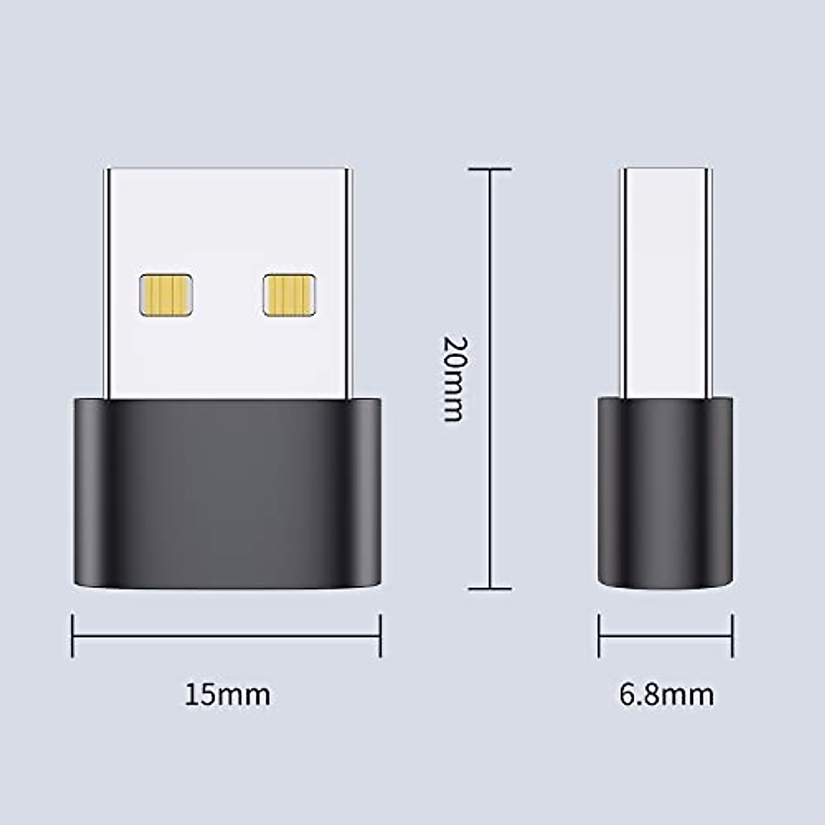 USB C Female to USB Male Adapter (8 Pack),Type C to USB A Charger Cable Adapter for iPhone 11 12 13 Pro Max,Samsung Galaxy Note 10 S20 Plus 20 S20+ 20+ Ultra,Google Pixel 5 4 4a 3 3A 2 XL