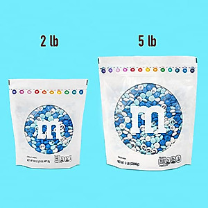 M&M'S Milk Chocolate Pre-Printed Baby Boy Candy, 2lb of Bulk for Baby Shower, Gender Reveal Ideas and New Baby Party Favors