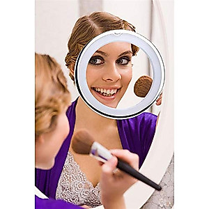 FQYYDD Illuminated Makeup Mirror Adjustable Magnifying Led Light Makeup Mirror With Strong Suction Cup