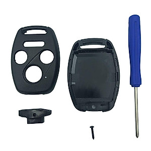 Replacement Key Fob Shell Case Fit for Honda Accord Civic Ex Pilot Cr-v Ridgeline Keyless Entry Remote Key Housing