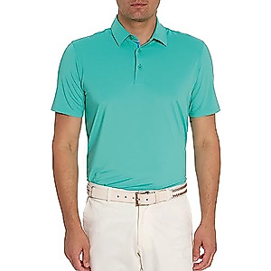 Robert Graham Men AXELSEN 2 Short Sleeve Knit Polo, Jade, Small