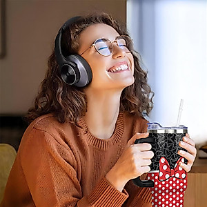 Sunmdecor 40 Oz Tumbler with Handle and Silicone Straws,Coffee Insulated Tumbler with Handle,40oz tumbler with handle