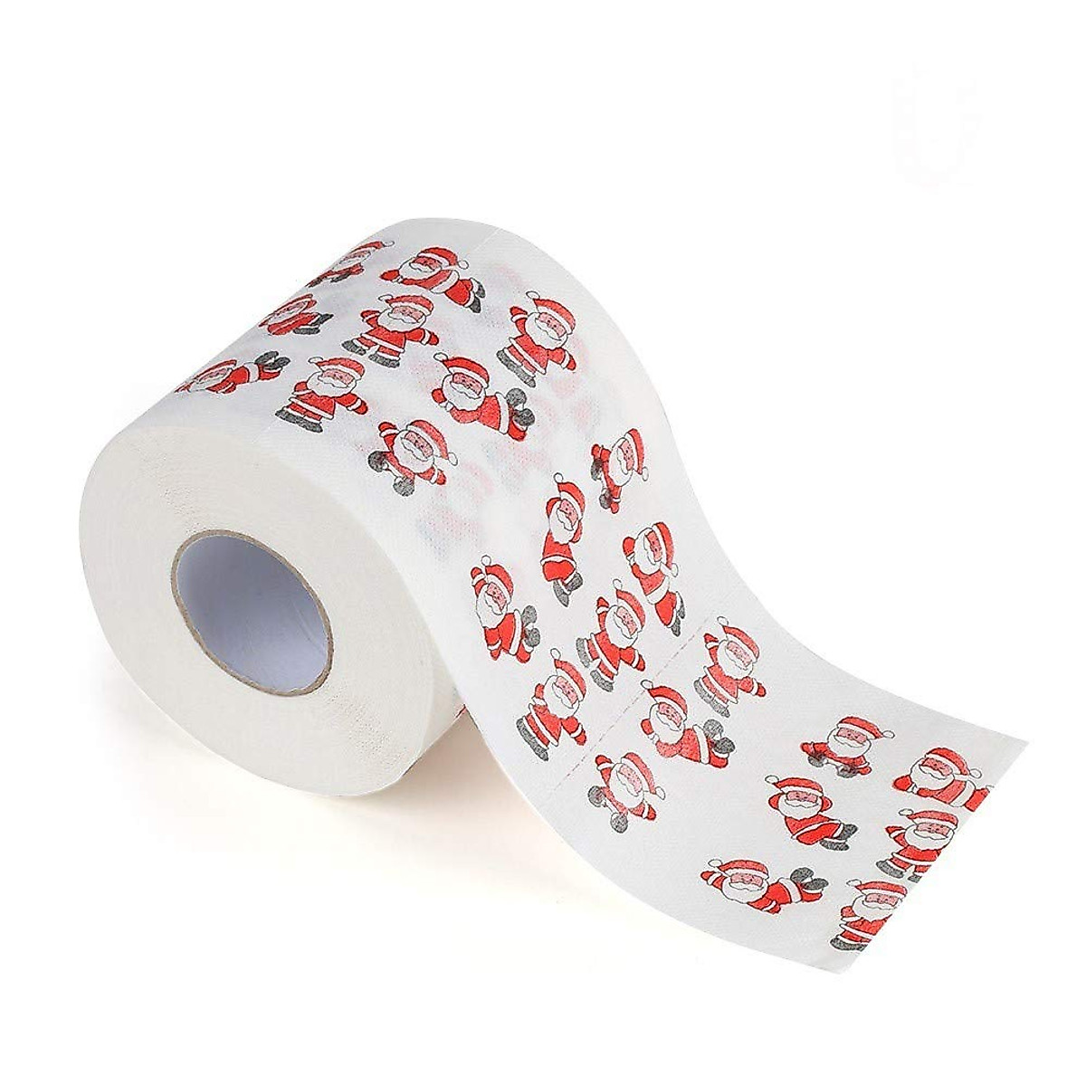DEESEE(TM)_Home Santa Claus Bath Toilet Roll Paper Christmas Supplies Xmas Decor Tissue Roll (D)