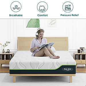 Rest Only King Mattress, 10 Inch Hybrid King Size Mattress in a Box, King Bed Mattress with Memory Foam and Pocket Spring, Pressure Relief & Motion Isolation, Strong Edge Support, Medium Firm Feel