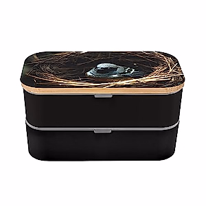 Little Bird Nest Adult Lunch Box, Bento Box, With Cutlery Set Of 3, 2 Compartments, Rectangular, Lunch Box For Adults