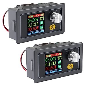 2 Pack Buck Boost Converter,DC 9V 12V 24V 36V 5A Variable Voltage Power Supply 6-36V to 0.6-36V Adjustable Buck Boost Converter with LCD Color Display for Golf Cart