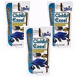 (3 Pack) Hikari 8.8-Ounce Cichlid Excel Floating Pellets for Pets, Medium