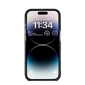 AKANTRA Alcantara Case for Apple iPhone 14 Series, Handmade Half-Wrapped Synthetic Suede Cover, Compatible with Magsafe Wireless Charging(iPhone 14 Pro Max,Gray)